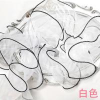China 12cm*2m Wrinkled Edge Lace Ribbon For Flower Package And Gift Packing for sale