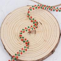 China 10mm*10m Merry Christmas Velvet Ear Edge For Gift Packing And Festival Decoration for sale