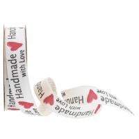 China 15mm*10m Printed Cotton Ribbon For Gift Packing And Garment Accessories for sale