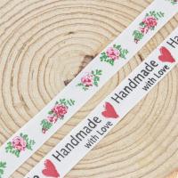 China 15mm*10m Printed Cotton Ribbon For Gift Packing And Garment Accessories for sale