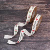 China 15mm*10m Printed Cotton Ribbon For Gift Packing And Garment Accessories for sale
