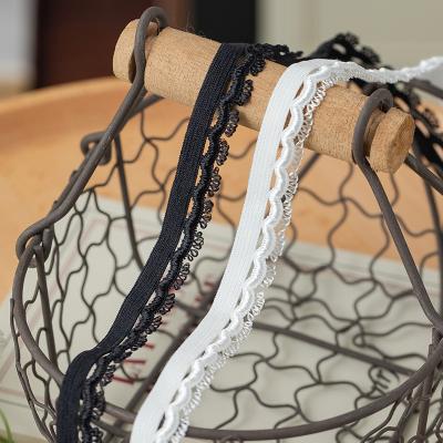 China Head Light Occasion 1.5cm Weaved Eyebow Edge Polyester Elastic Bra Strap Ribbon For Garment Accessories for sale