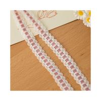 China 1.7cm Weaved Lace Edge Polyester Elastic Bra Strap Ribbon For Garment Accessories for sale