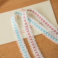 China 1.7cm Weaved Lace Edge Polyester Elastic Bra Strap Ribbon For Garment Accessories for sale