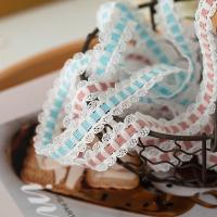 China 1.7cm Weaved Lace Edge Polyester Elastic Bra Strap Ribbon For Garment Accessories for sale
