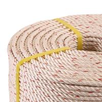 China 3-12mm Yellow PP 3-Strand Twisted Rope with 2000lbs Tensile Strength and 500kg Capacity for Marine and Outdoor Use for sale