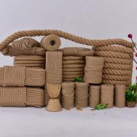 China 6mm-60mm Natural Jute 3-Strand Twisted Rope with 2000lbs Tensile Strength for Decoration and Sea Fishing for sale