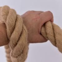 China 6mm-60mm Natural Jute 3-Strand Twisted Rope with 2000lbs Tensile Strength for Decoration and Sea Fishing for sale