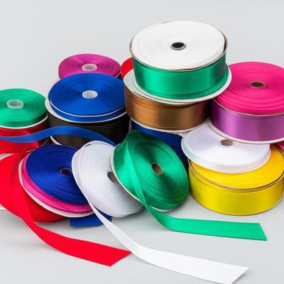 China Solid Pattern Polyester Nylon Ribbon Assorted Colors for Gift Wrapping Needs for sale