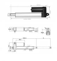 China 12V 24V DC Motor Waterproof Linear Actuator Customized Torque Heavy Duty 3000rpm for sale