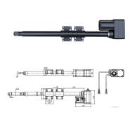China DC24V 5000N Agricultural Linear Actuator 200MM-900MM Stroke With Potentiometer for sale