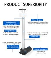 China Quiet 24V DC Adjustable Furniture Linear Actuator 2000N Load Built In Limit Switch for sale