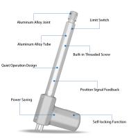 China Dustproof 12V 24V Quiet Linear Actuator High Force 8000N For Medical Care Beds for sale