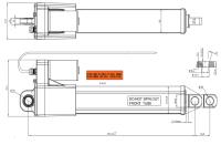 China IP66 Waterproof Solar Tracker Linear Actuator 15000N Permanent Magnet Actuator for sale