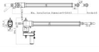 China 24V DC Solar Panel Linear Actuator 20000N Capacity For Multi Row Solar Tracking for sale