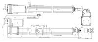 China U20K 24V Electric Linear Actuator with Brackets for Photovoltaic Solar Tracking for sale