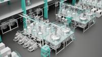 China Stainless Steel Bottom Discharge NMM Large Flow Bead Mill PLC Controlled with External Circulation for sale