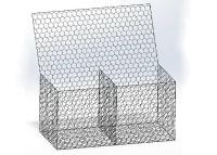 China 2x1x1m Heavy Zinc Coated Metal Gabion Baskets with 60x80mm Hexagonal Mesh for Erosion Control for sale