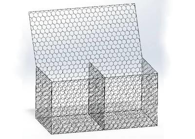China 2x1x1m Heavy Zinc Coated Metal Gabion Baskets with 60x80mm Hexagonal Mesh for Erosion Control for sale