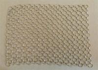 China 1.0mm Brass Woven Wire Mesh Ring Decorative Flame Retardant Metal Mesh 14mm Big Ring for sale
