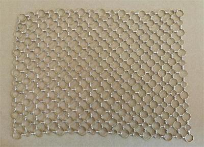 China 1.0mm Brass Woven Wire Mesh Ring Decorative Flame Retardant Metal Mesh 14mm Big Ring for sale
