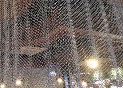 China Aluminum Wire Mesh Curtain Space Divider Fireproof Coil Drapery 0.8-2.0mm for sale