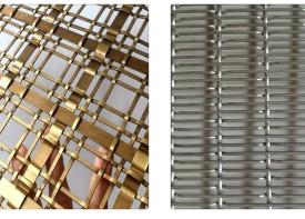 China Woven SS 316 Decorative Metal Mesh Screen 3.4x1.1mm Rod Dia for Restaurant Decoration for sale