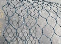 China Galfan Gabion Wire Mesh 60x80mm 3x3x1ft Slope Paving Mesh Durable PVC Coated for sale
