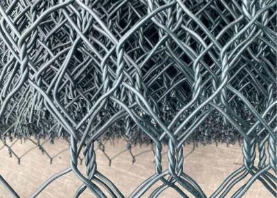 China Galfan Coated Gabion Wire Mesh 60x80mm High Tensile for Retaining Wall for sale