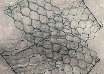 China PVC Coated Gabion Wire Mesh 60x80mm 2.4mm Dark Green for Civil Engineering for sale