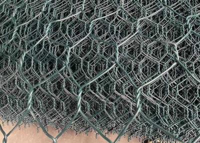 China High Strength Dark Green PVC Coated Hexagonal Gabion Wire Mesh As Retaining Wall for sale