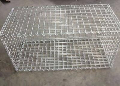 China Galvanized Steel Wire Gabion Baskets 2.7mm 60x80mm Mesh for Retaining Wall for sale