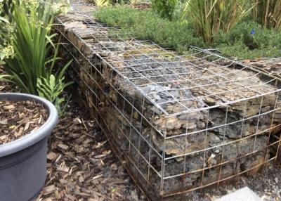 China Galvanized Steel Wire Gabion Baskets 60x80mm Mesh for Retaining Walls for sale