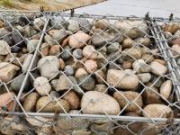 China Galfan Gabion Mesh Cage 3.2mm Hexagonal 1x1x1m Flood Control for sale