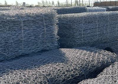 China Galvanized Steel Gabion Baskets 50x50mm Mesh 2.0-4.0mm Wire for sale