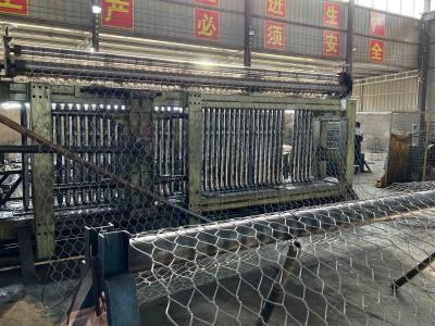 China Galfan Gabion Baskets 2x1x1m Woven Mesh 80x100mm Hole Size CE Certified for sale