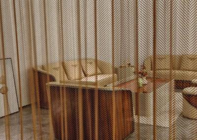 China Titanize Coated Decorative Wire Mesh Diamond Height 3-20mm Wire Diameter 0.5-2mm for sale