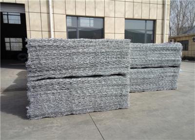 China PVC Coated Galvanized Gabion Box 60mmx80mm Mesh for Erosion Control for sale