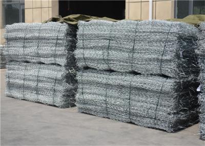China Galvanized Steel Gabion Box 2.7mm Wire 8x10cm Mesh for sale