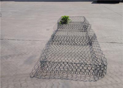 China Double Diaphragm PVC Coated Gabion Basket 2.0-5.0mm Wire with 60×80 to 120×150mm Mesh Sizes for sale