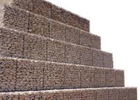 China Galvanized Gabion Basket Retaining Wall with Custom Sizes | Double-Twist Hexagonal Mesh Construction for Erosion Control for sale