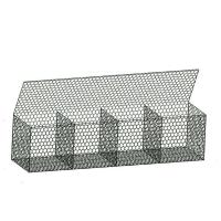 China Galvanized Gabion Box 2x1x1m with 2.7mm Woven Wire Mesh for Erosion Control and Soil Reinforcement for sale