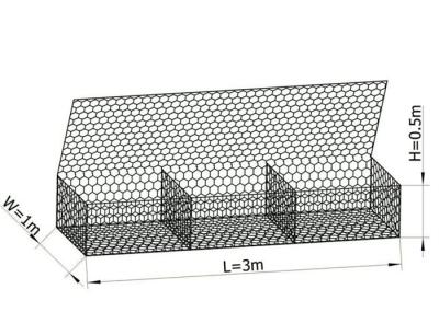 China PVC Coated Gabion Baskets & Rock Mattresses - 1.0×1.0×0.5m to 4.0×1.0×1.0m Sizes with 0.5-4.0m³ Capacity for sale