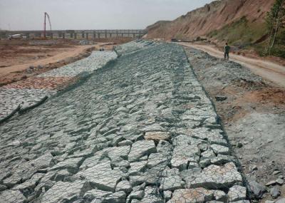 China PVC Coated Twisted Wire Gabion Mattress 6x2x0.30m for Erosion Control with 80x100mm Mesh for sale