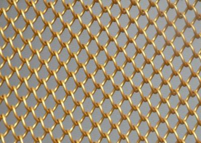 China Decorative Aluminum Crimped Mesh 6mm x 6mm Room Divider Fireproof Customizable for sale