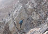 China Square Hole Rockfall Protection Netting with 50KN Pull-Out Force for Slope Stabilization and SNS Rope Systems for sale