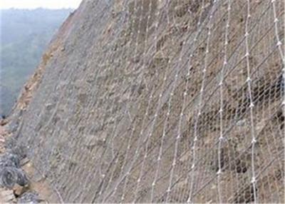 China Galvanized Steel Wire Slope Protection Mesh 60x80mm with 8mm Rope for Rockfall and Landslide Prevention for sale