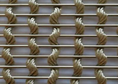 China Stainless Steel Woven Wire Mesh 0.2mm-4mm Diameter for Architectural Facades and Decoration for sale