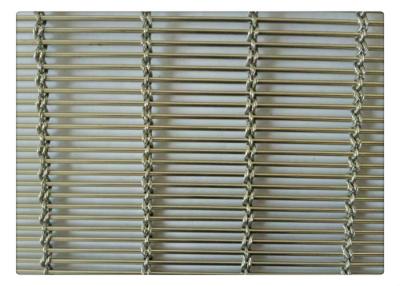 China Stainless Steel Architecture Facade Woven Metal Mesh 3mm Wire Diameter 30m Length Plain Weave Style for sale