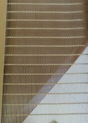 China Copper Decorative Wire Mesh 2-3mm Diameter with 80mm Cable Pitch for Architectural Applications for sale